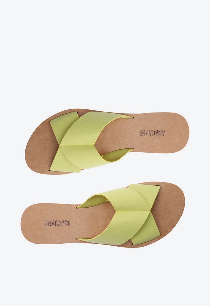 Rasteira Verde Anacapri Tiras Cruzadas Invertidas Lemon | ZZ MALL