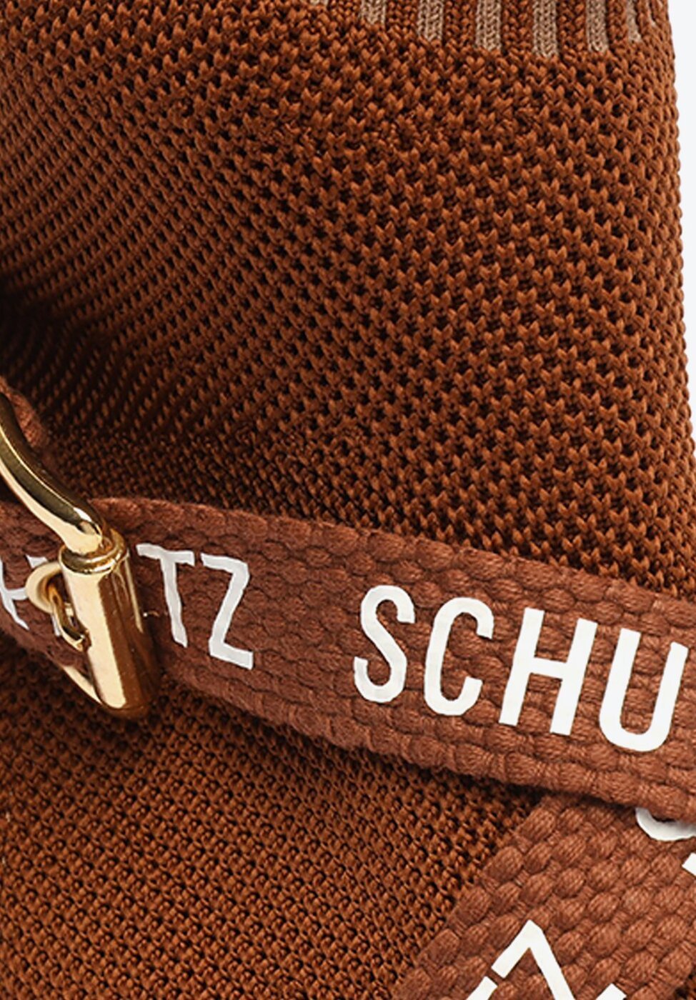 Bota Marrom Schutz Baixa Tratorada Logo Knit | ZZ MALL Bota Marrom Schutz Baixa Tratorada Logo Knit | ZZ MALL