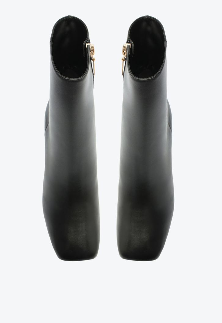 Bota Preta Schutz Salto Barra Couro | ZZ MALL