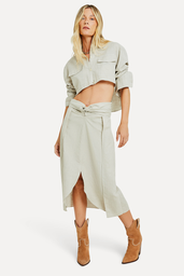 Saia Branca Reversa Linho Mari | ZZ MALL