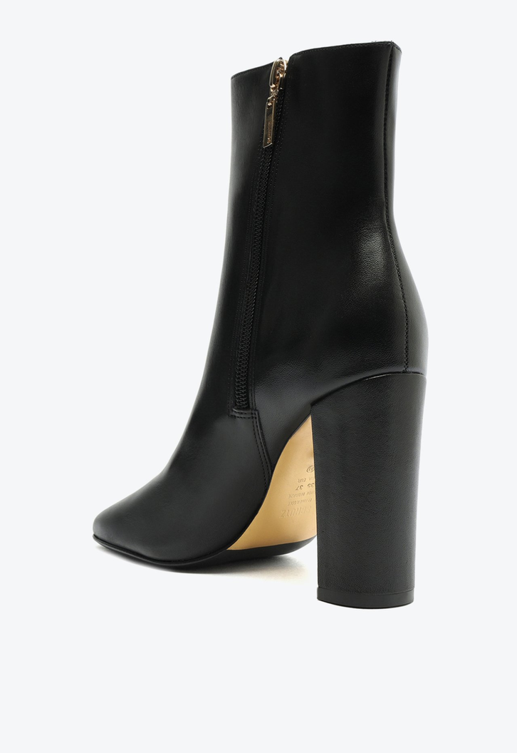 Bota Preta Schutz Salto Barra Couro | ZZ MALL