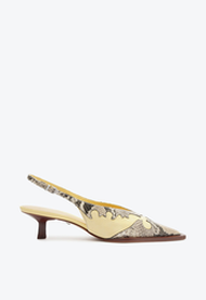 Slingback Bold Western Camurça Amarelo | ZZ MALL