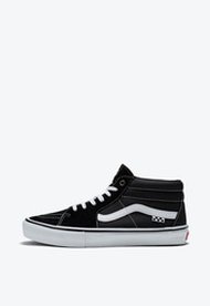 Tênis Skate Grosso Mid Black White Emo Leather | ZZ MALL